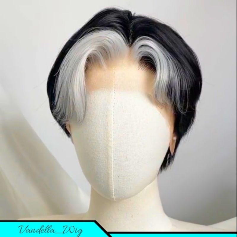 Jual WIG PRIA RAMBUT PALSU KOREA BELAH TENGAH VARIASI PUTIH | Shopee ...