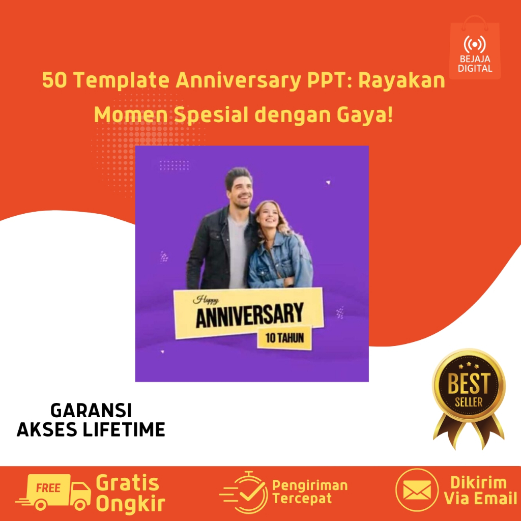 Jual 50 Template Anniversary PPT - Template Anniversary PowerPoint yang ...