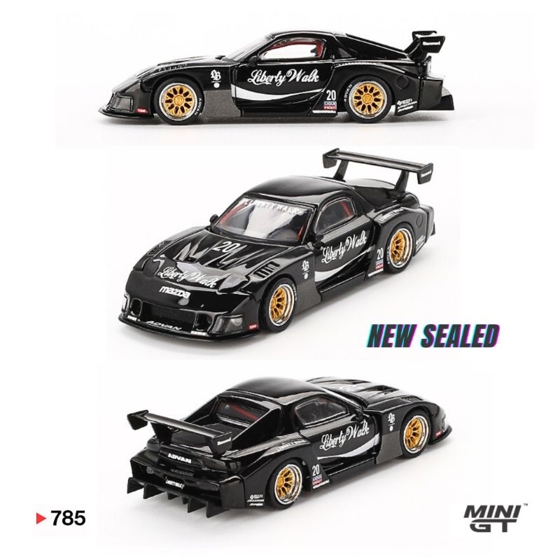 Jual Mini GT 785 - Mazda RX-7 LB-Super Silhouette Liberty Walk Black ...