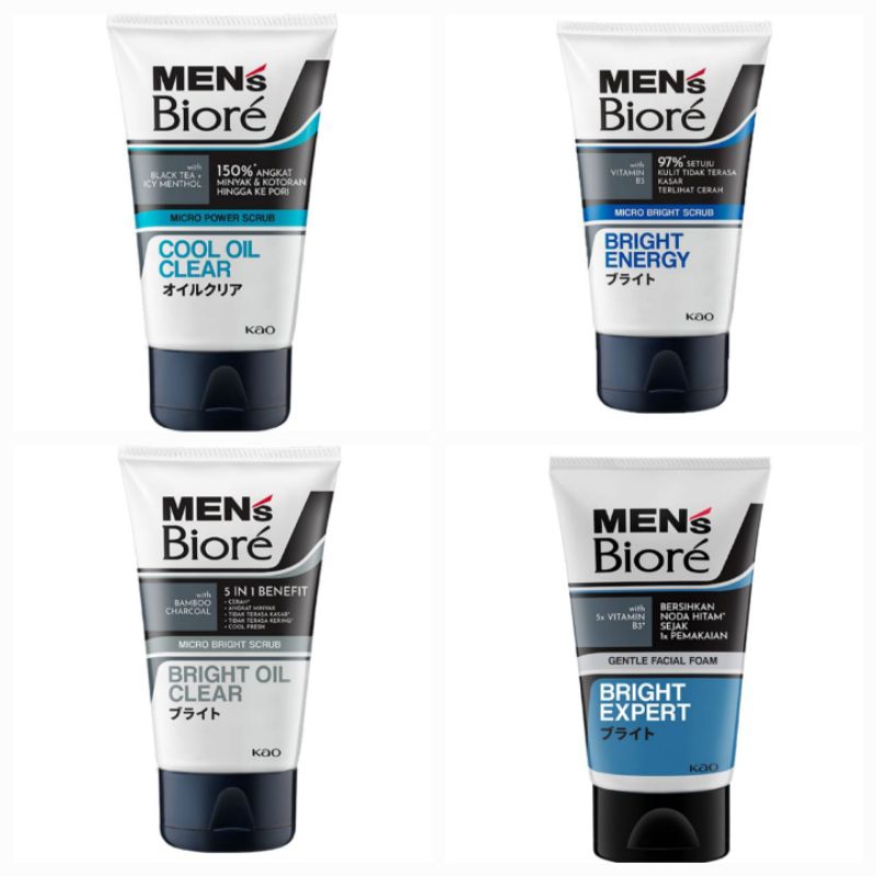 Jual Biore men facial wash foam sabun cuci muka 100ml | Shopee Indonesia