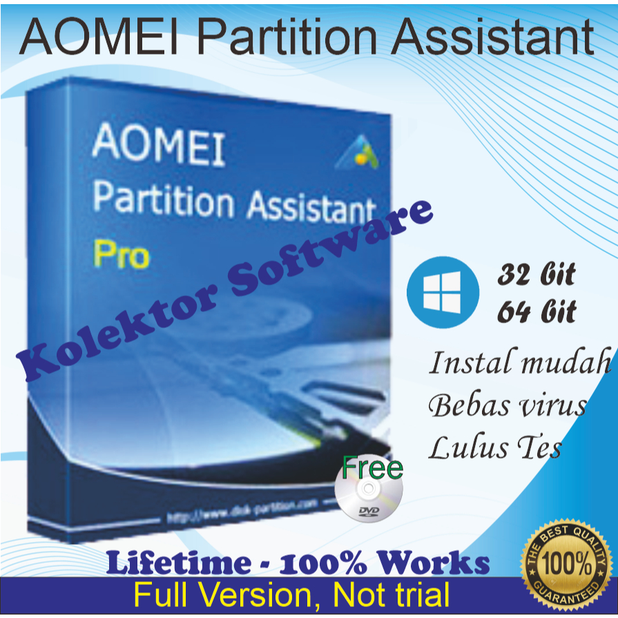Jual AOMEI Partition Assistant 10.7 - Full Version, Lifetime | Shopee ...