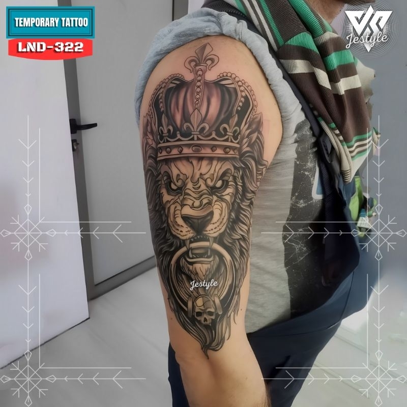 Jual [LN][XQB-322] Tato Temporer Temporary Tattoo Singa | Shopee Indonesia