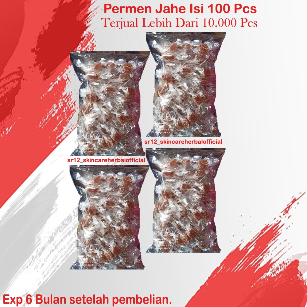 Jual Permen Jahe Asli 1 Pack Isi 100 Pcs Permen Jahe Jadul Untuk Ibu ...