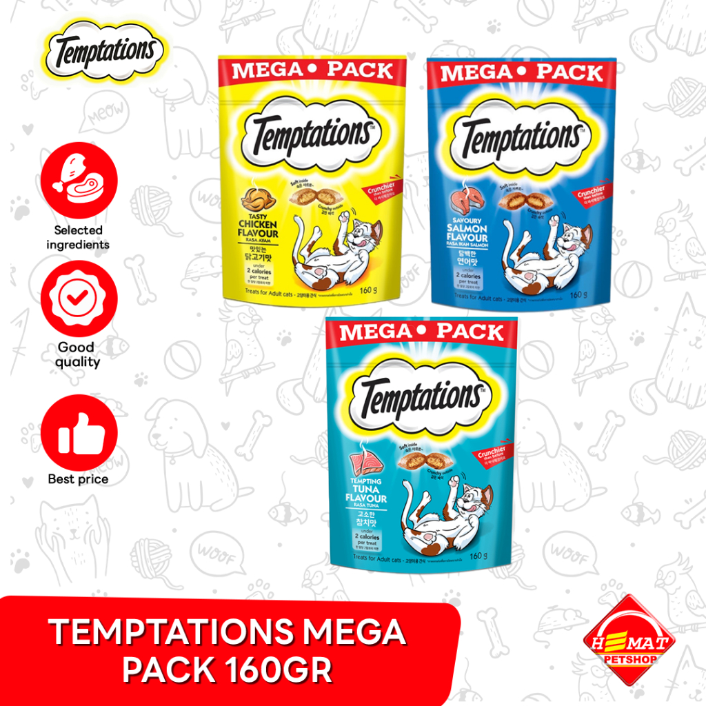 Jual Temptation Snack Kucing Mega Pack 160gr | Shopee Indonesia