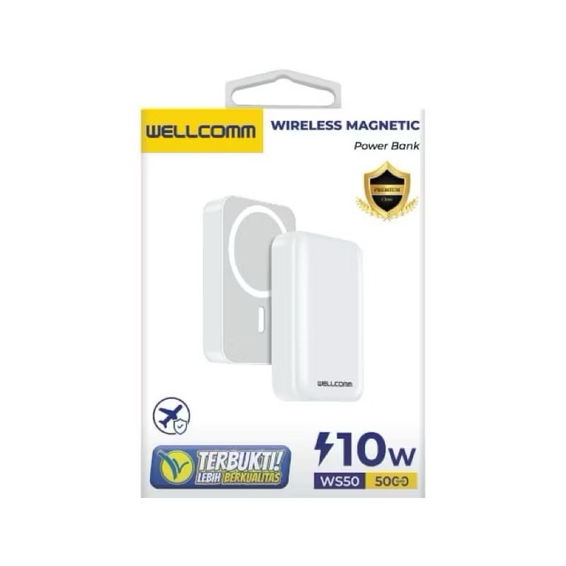 Jual WELLCOMM POWER BANK WIRELESS MAGNETIC WS50 & WS100 | Shopee Indonesia