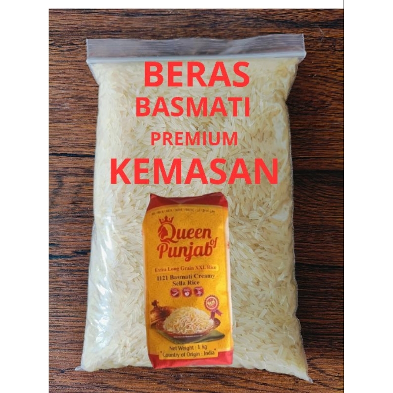 Jual REPACK KEMASAN Queen of punjab sella rice Beras Basmati Premium extra panjang creamy Asli ...