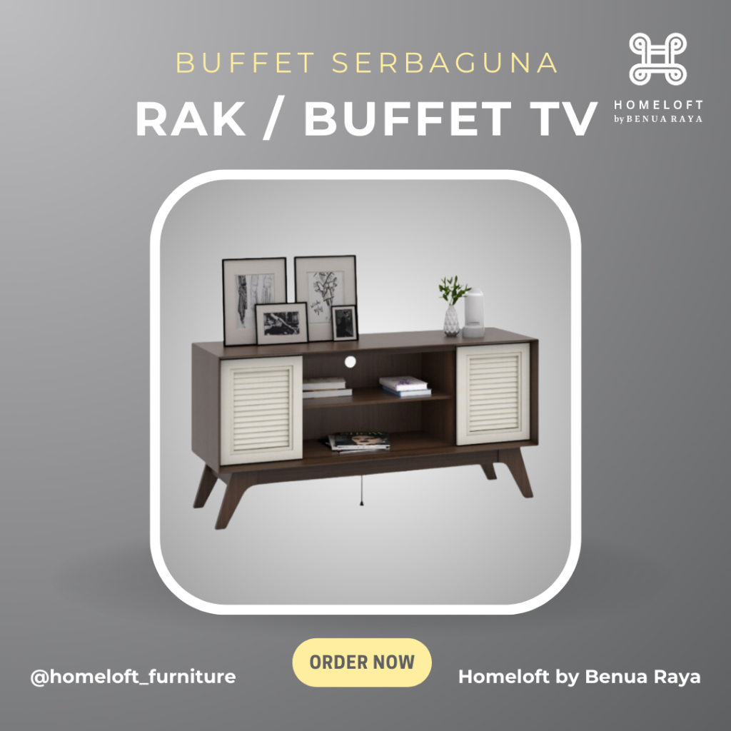 Jual BUFFET - Buffet Meja Rak TV 2 Pintu Modern Motif Kayu | Shopee ...