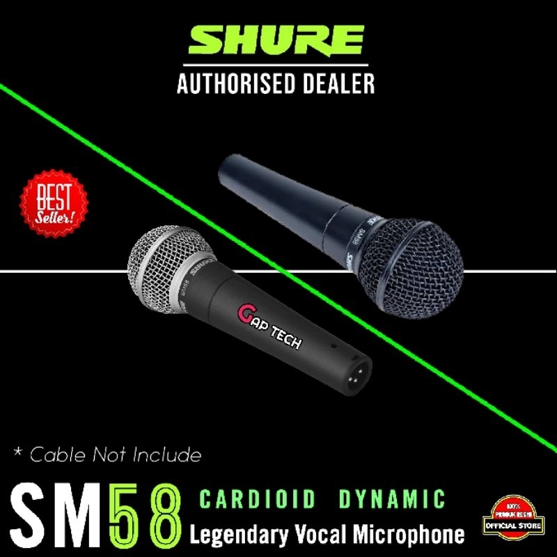 Jual Shure SM58 / SM 58 Legendary Dynamic Vocal Microphone Original ...