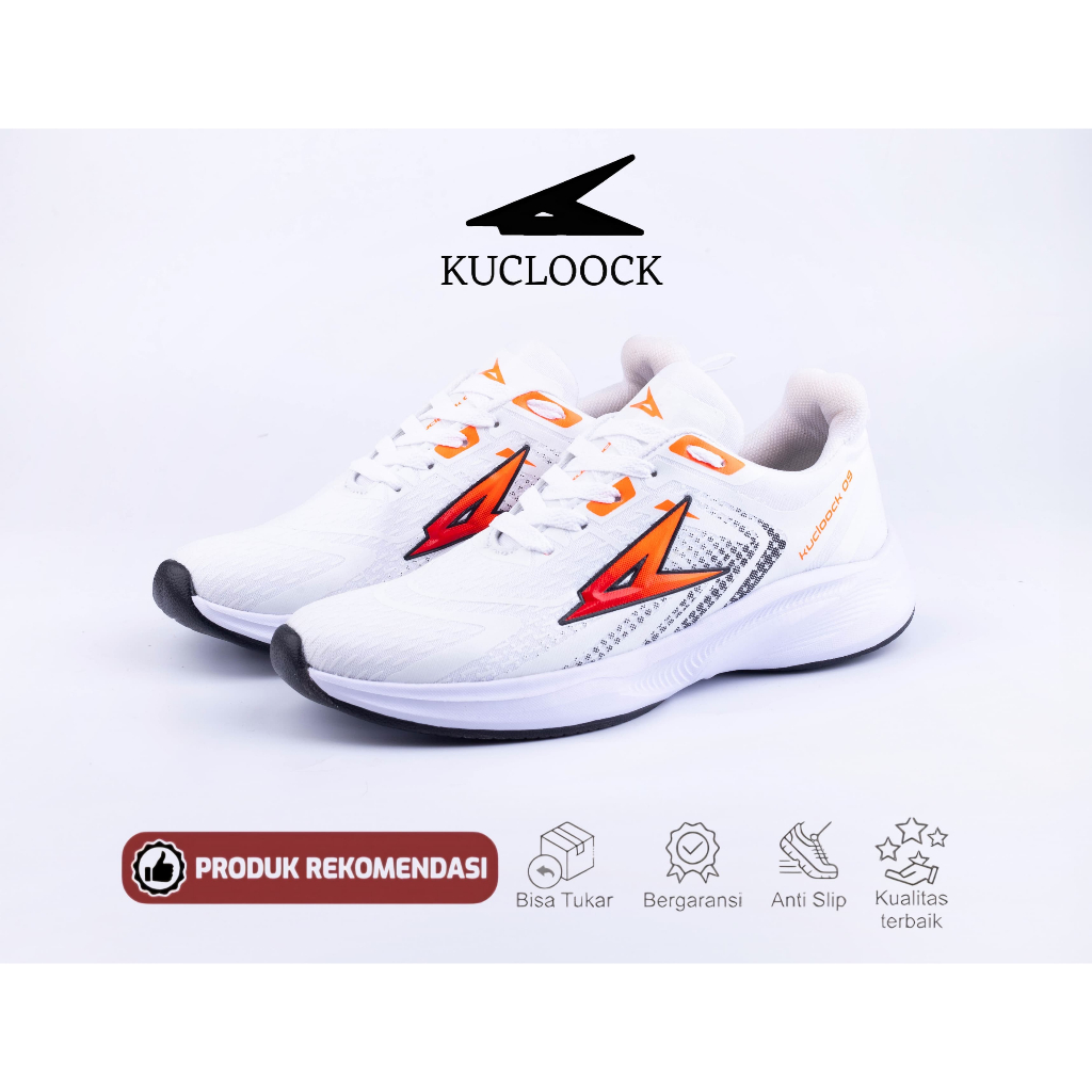 Jual KUCLOOCK - Sepatu Olahraga/ Running Shoes - PUTIH ORANGE | Shopee ...