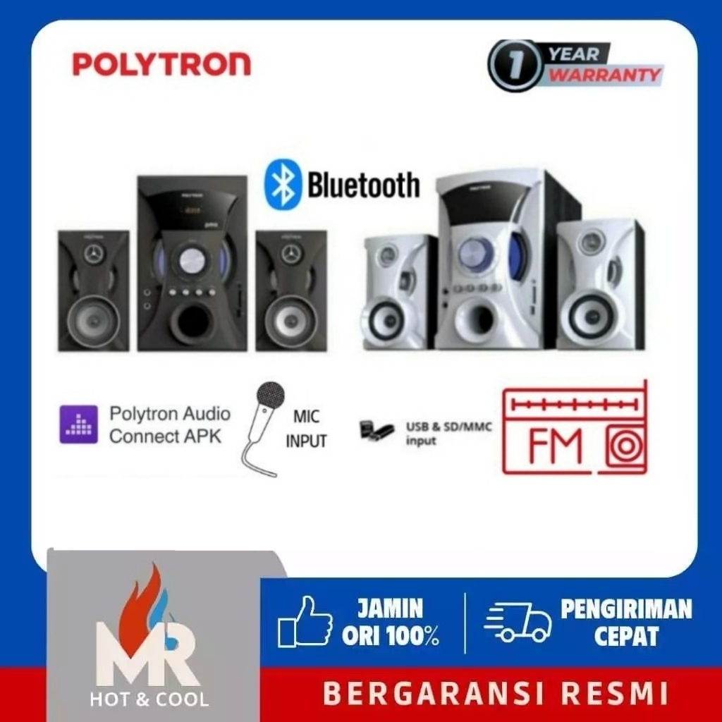 Jual POLYTRON PMA9525/W Multimedia 9525 FM BLUETOOTH speaker PMA 9525 ...