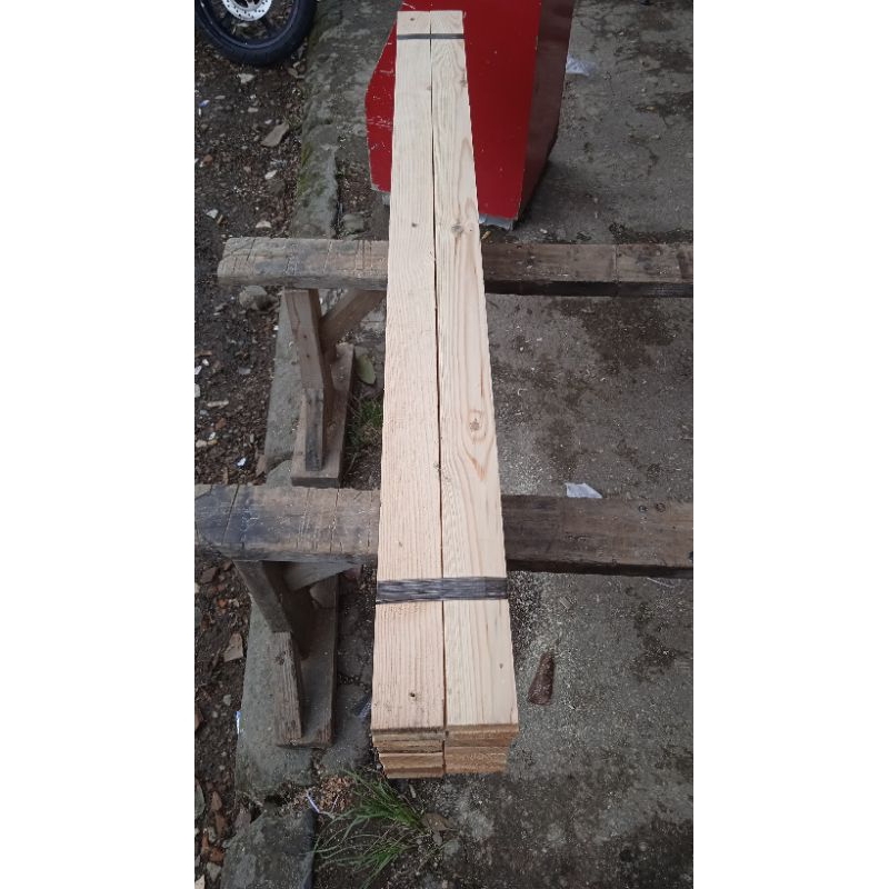 Jual RENG KAYU JATI BELANDA UKURAN TEBAL 2 CM LEBAR 5 CM PANJANG 120 CM ...
