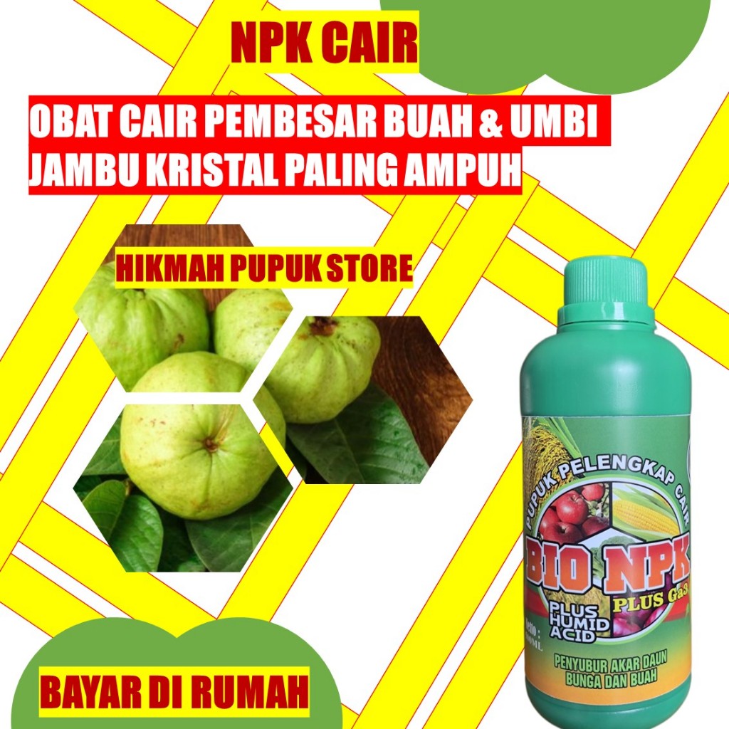 Jual pupuk pelebat penyubur jambu kristal NPK CAIR GAZA 500ML BOOSTER umbi dan buah - melebatkan ...