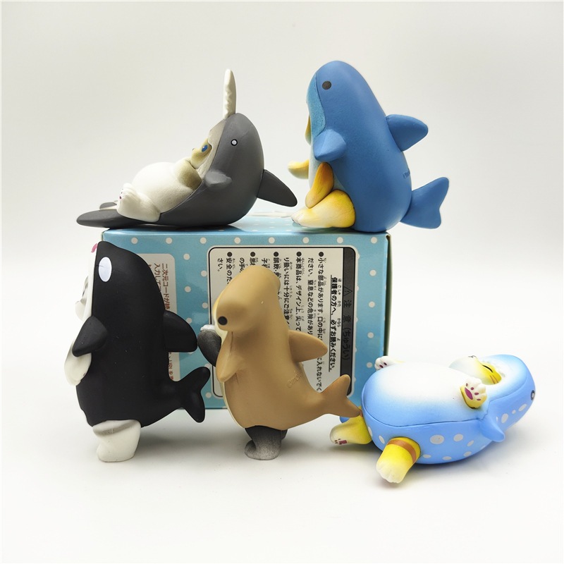 Jual Blind Box Mofusand x Costum Shark Orca Sea Ocean Animal Figure ...