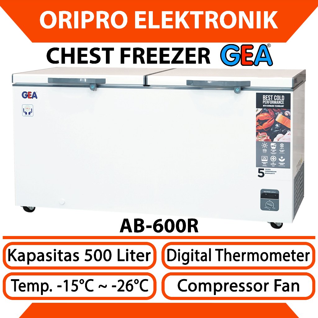 Jual Chest Freezer 500 Liter GEA 2 Pintu AB-600R AB600R | Shopee Indonesia