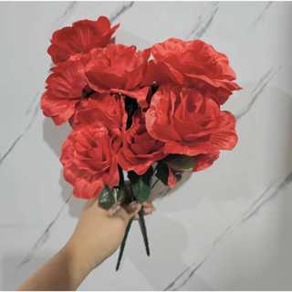 Jual Bunga Mawar Plastik Artificial Palsu Dekorasi Rose Tangkai K6 ...