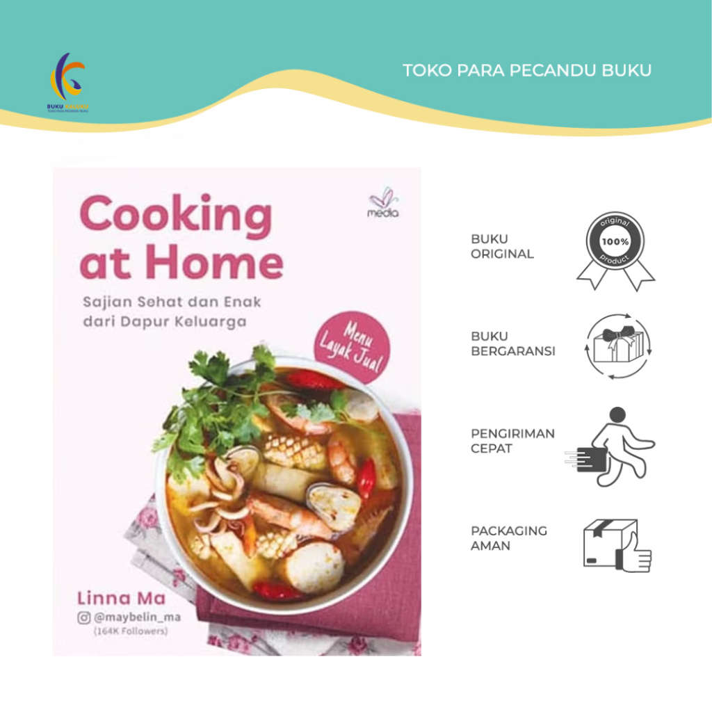 Jual Buku Resep Cooking at Home by Linna Ma - Visi Media | Shopee Indonesia