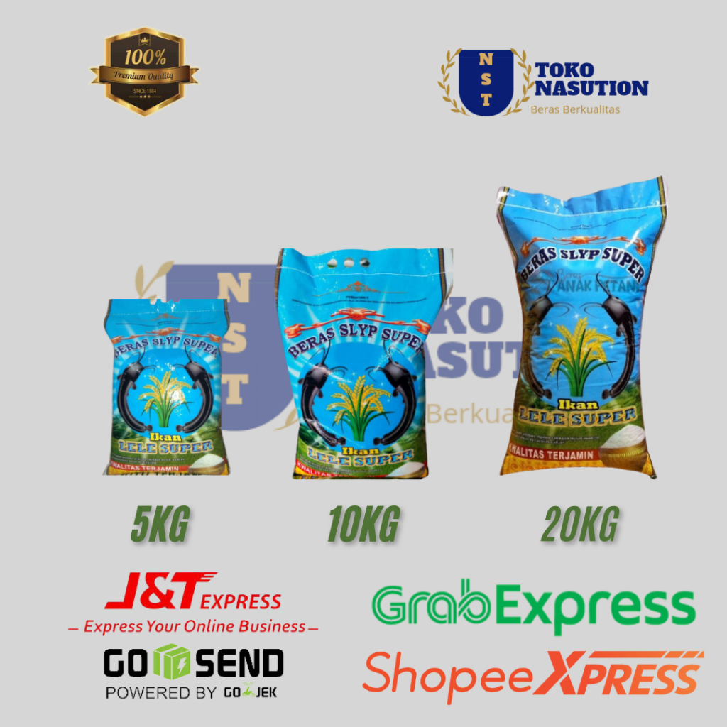 Jual Beras Premium Cap Ikan Lele Super 5kg 10kg 20kg | Beras SLYP Super ...
