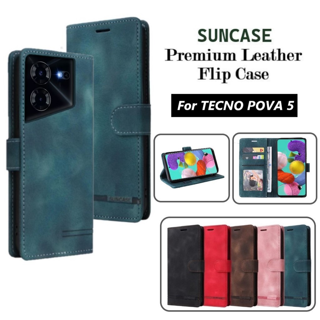 Jual Casing TECNO POVA 5 / POVA 5 PRO model flip buka tutup case kulit ...