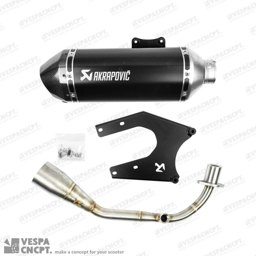 Jual Knalpot Exhaust Akrapovic Fullsystem Black Vespa Sprint Primavera ...