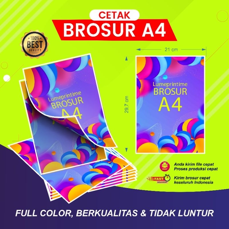 Jual Cetak Brosur ukuran A4 21cm x 29,7 cm Art Paper rim 120 gsm | Termurah dan Terbaik | Shopee ...