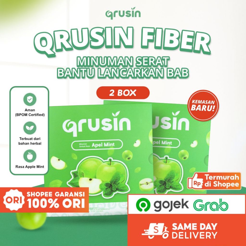 Jual Qrusin Fiber - Minuman Serat Fiber Slim Suplemen Diet Detox ...