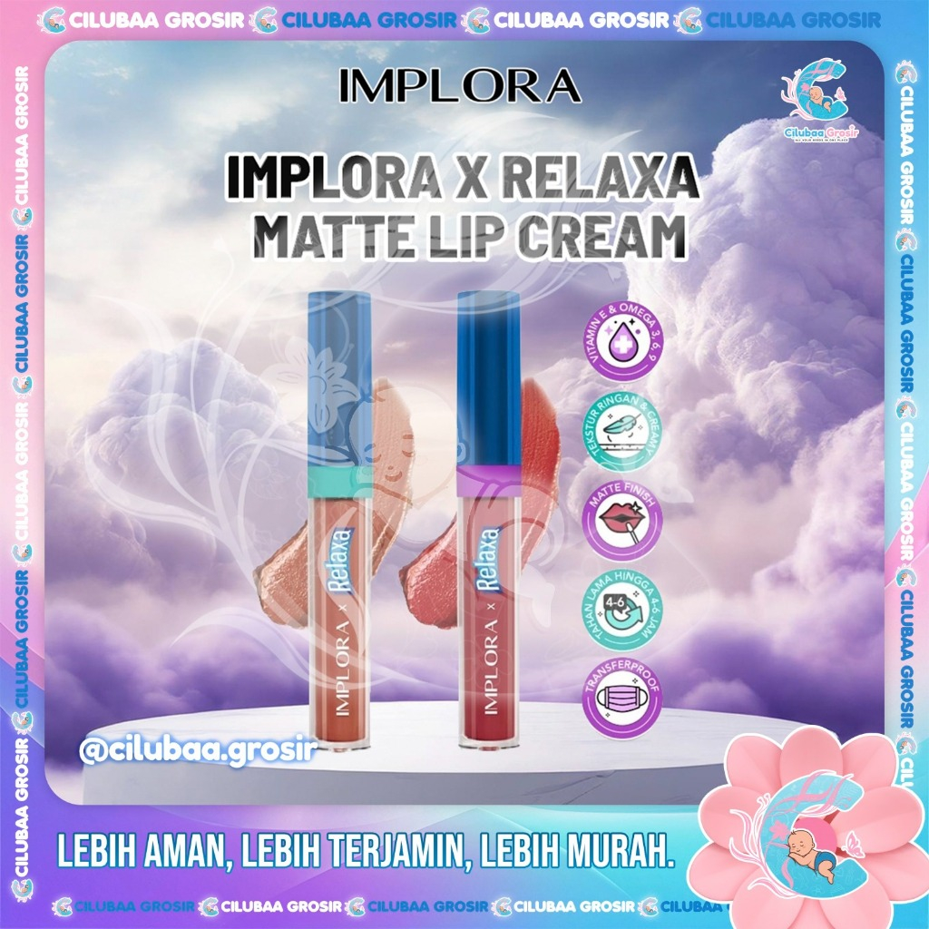 Jual Implora X Relaxa Matte Lip Cream Lemon Cherry (LIMITED EDITION ...