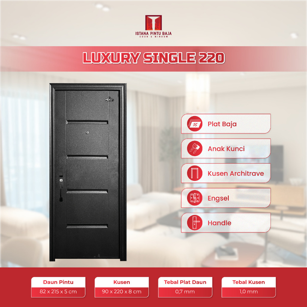 Jual IPB - (LUXURY Single 220) Pintu Baja Single Import / Pintu Utama ...
