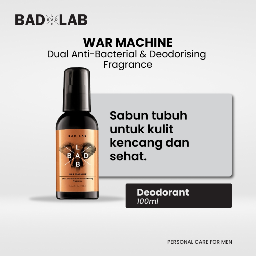 Jual BAD LAB War Machine Dual Anti-Bacterial & Deodorising Spray 100ml ...
