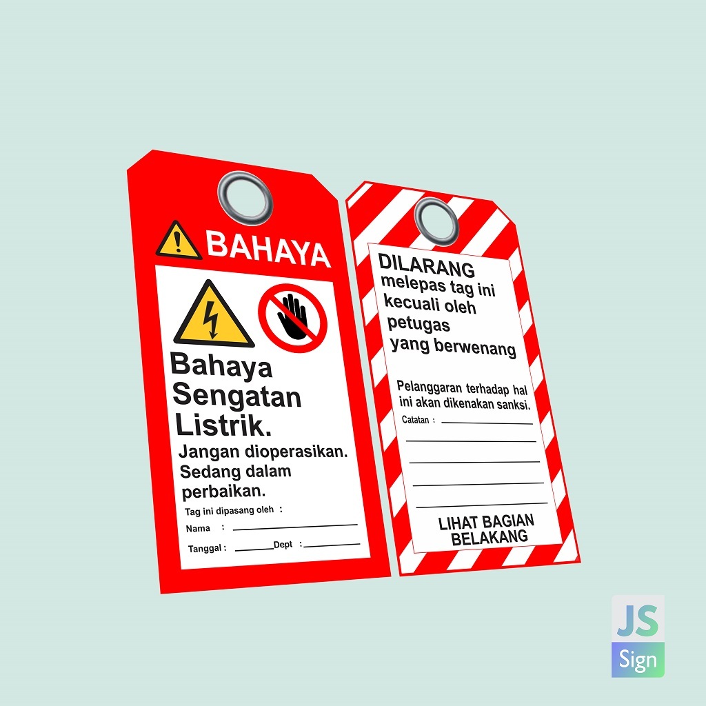 Jual TAG OUT LOTO SAFETY K3 ANSI ISO - Bahaya Sengatan Listrik | Shopee ...