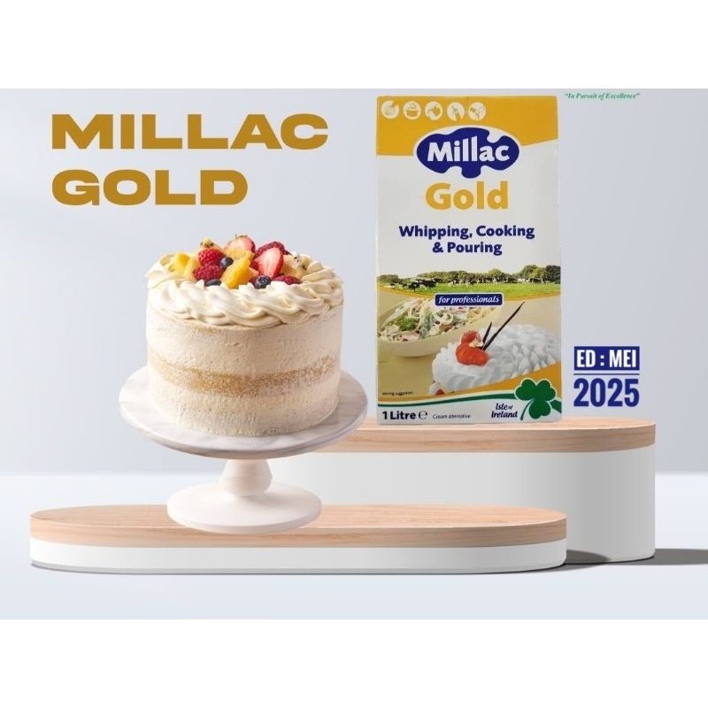 Jual Millac Gold Whipping Cream 1lt Whip Krim Cooking & Pouring 1 Liter ...