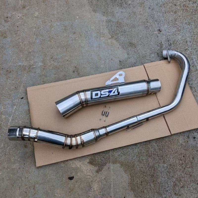 Jual DS4 super OPEN Tube 1set exhaust pipe Raider 150carb,fi skygo 125 ...