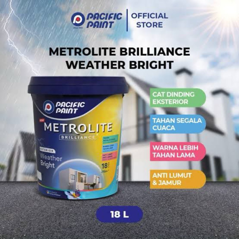 Jual Cat Tembok Exterior METROLITE BRILLIANCE WEATHER BRIGHT 18 Liter ...