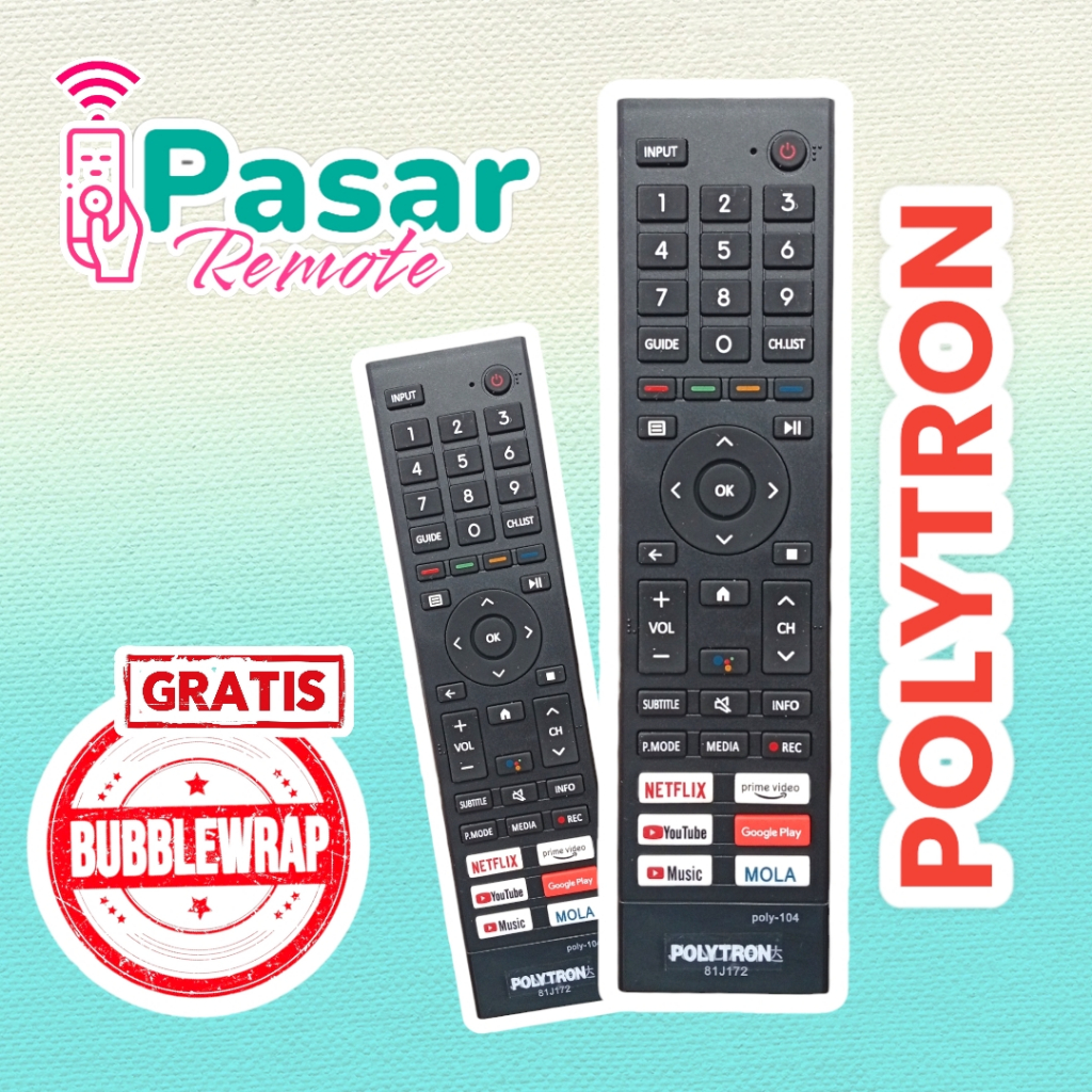 Jual REMOT TV POLYTRON SMART ANDROID | Shopee Indonesia