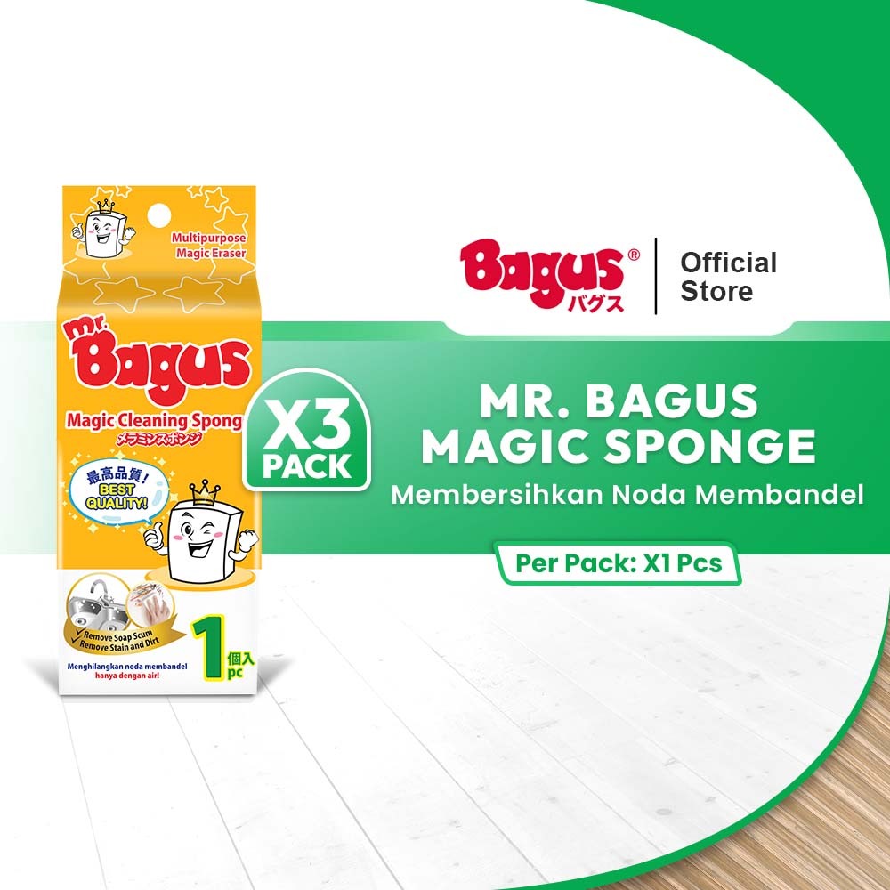 Jual [Triple Pack] Mr. Bagus Spons Ajaib Serbaguna Magic Sponge 3 Packs ...