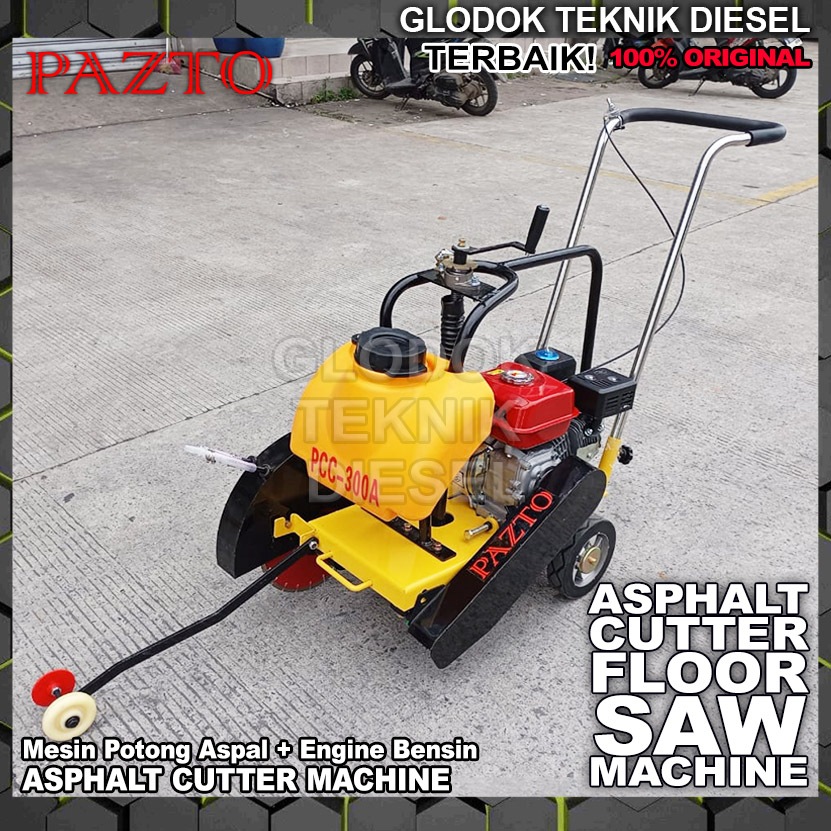 Jual Pazto Mesin Potong Aspal Beton + Penggerak Bensin PCC 300 A ...