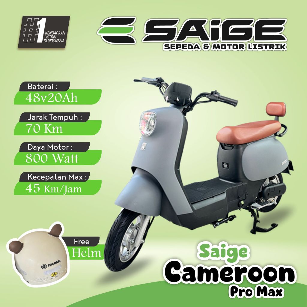 Jual SEPEDA LISTRIK SAIGE CAMERON PRO MAX | Shopee Indonesia