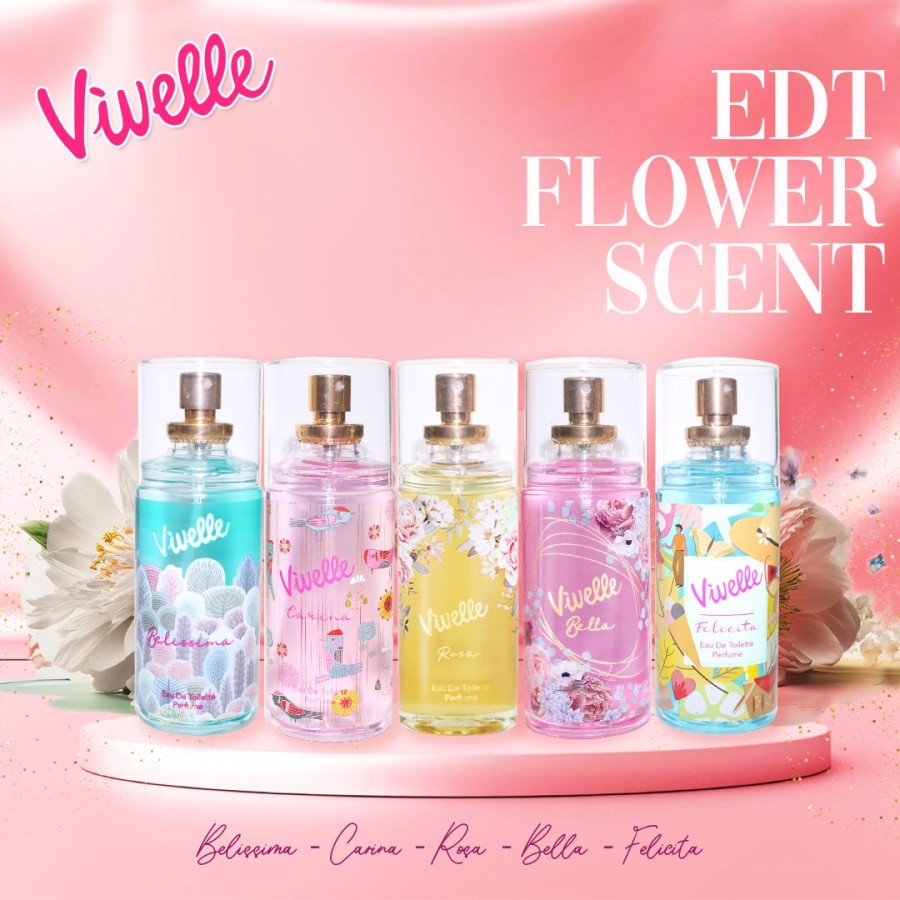 Jual Vivelle Eau De Toilette Perfume Flower Scent Parfum Wanita 100 ml ...