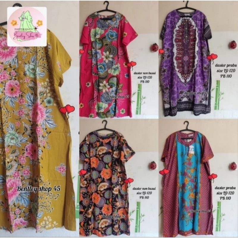 Jual Daster kencana ungu wungu asli busui kancing baju tidur santai ...