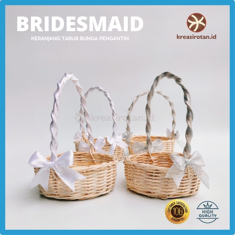 Jual Kreasirotan.id - Keranjang Bunga Pengantin / Bridesmaid Wedding ...
