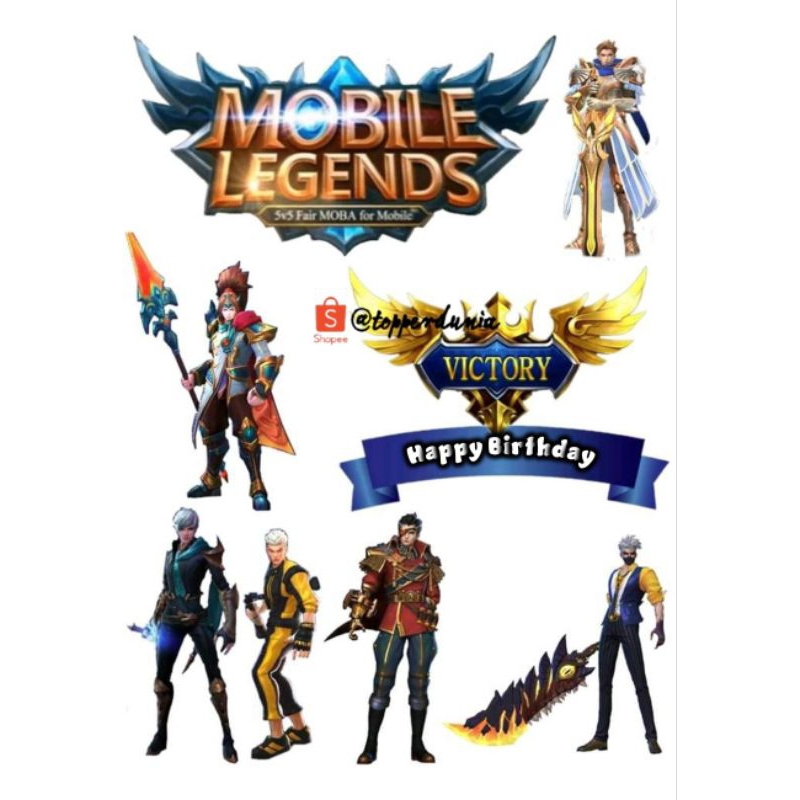 Jual TOPPER Cake tema MOBILE LEGENDS Game | Shopee Indonesia