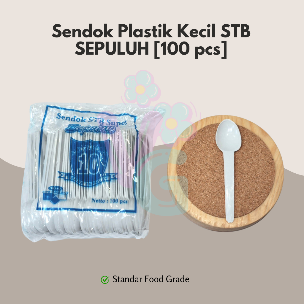 Jual Sendok Plastik Kecil STB Kue / Jelly / Teh / Pudding / Es Krim ...