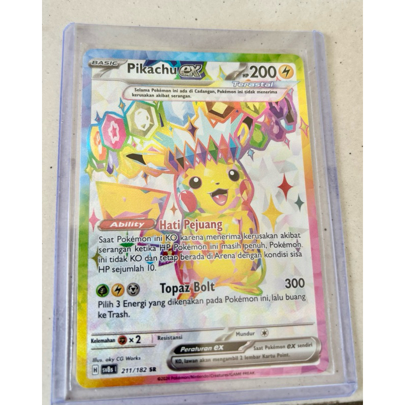 Jual Kartu Pokemon Pikachu EX SR Terastal Kilat Rasi SV8S | Shopee Indonesia