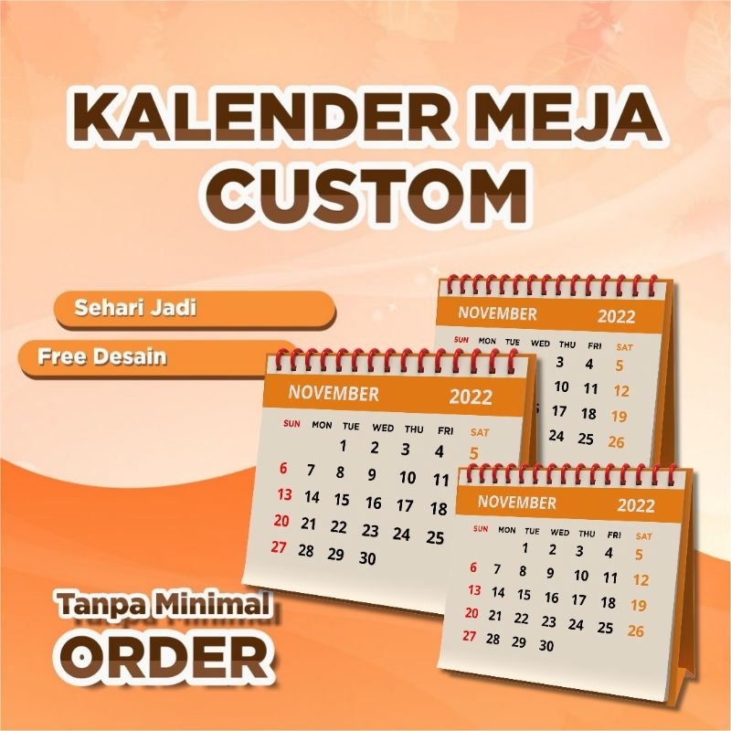 Jual Kalender Meja Custom (A5) Tanpa Minimal Order | KALENDER MEJA ...
