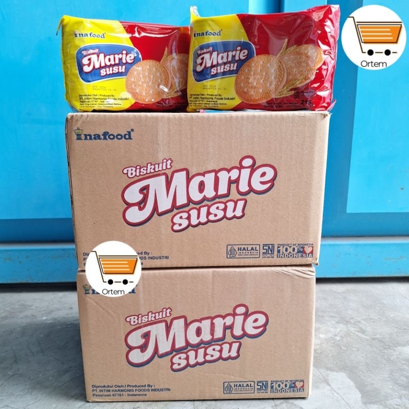 Jual MARIE SUSU INAFOOD BISKUIT SNACK LEBARAN | 1 DUS | 10 PCS | Shopee ...