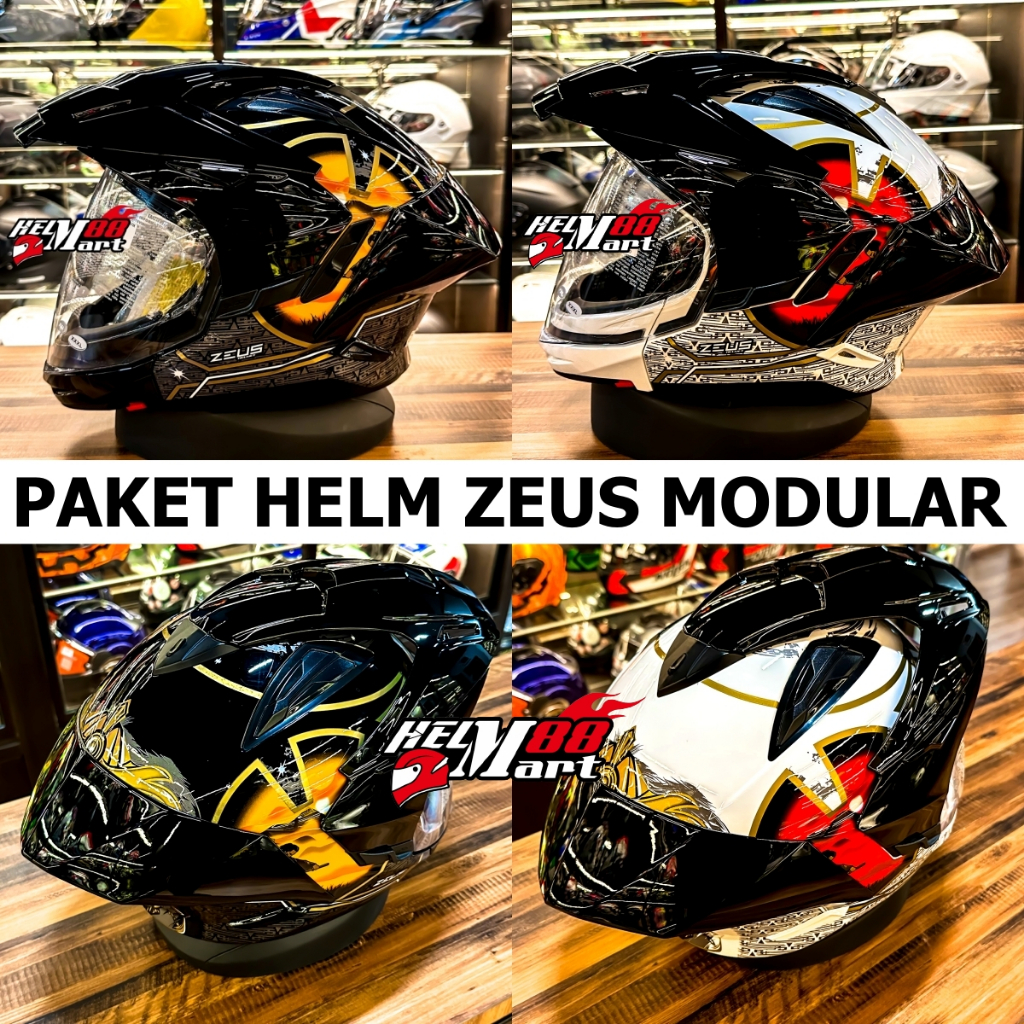 Jual Helm Zeus 613C MODULAR (Paket Ganteng) AJ20 - Zeus ZS-613C ZS613C ...