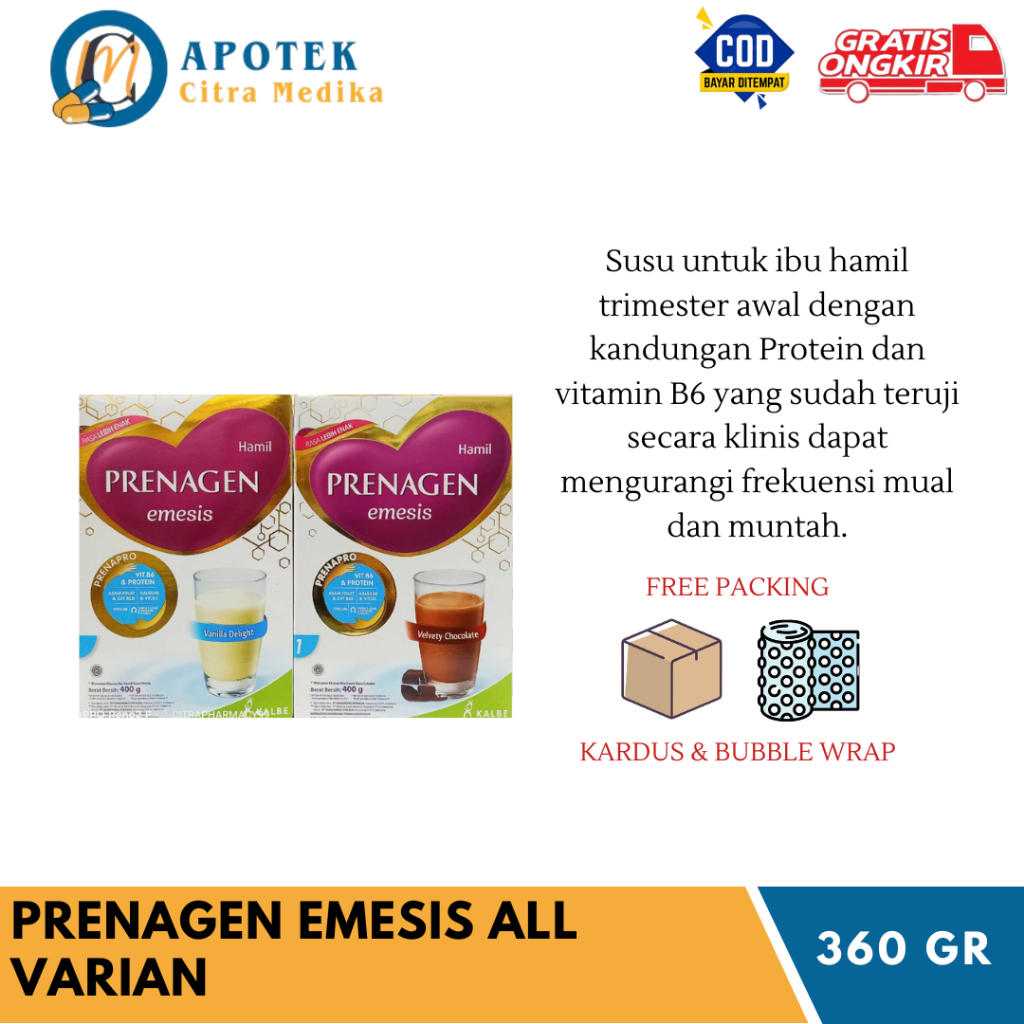 Jual Prenagen 𝐄𝐌𝐄𝐒𝐈𝐒 𝟑𝟔𝟎𝐆𝐑 All Varian - Susu Ibu Hamil Trimester 1 ...