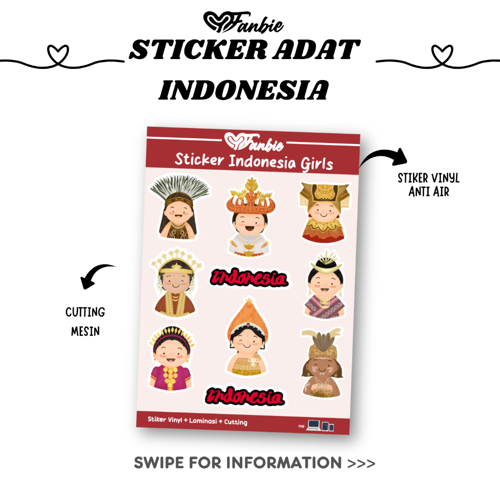 Jual STIKER ADAT INDONESIA | STICKER INDONESIA GIRL | STICKER ...