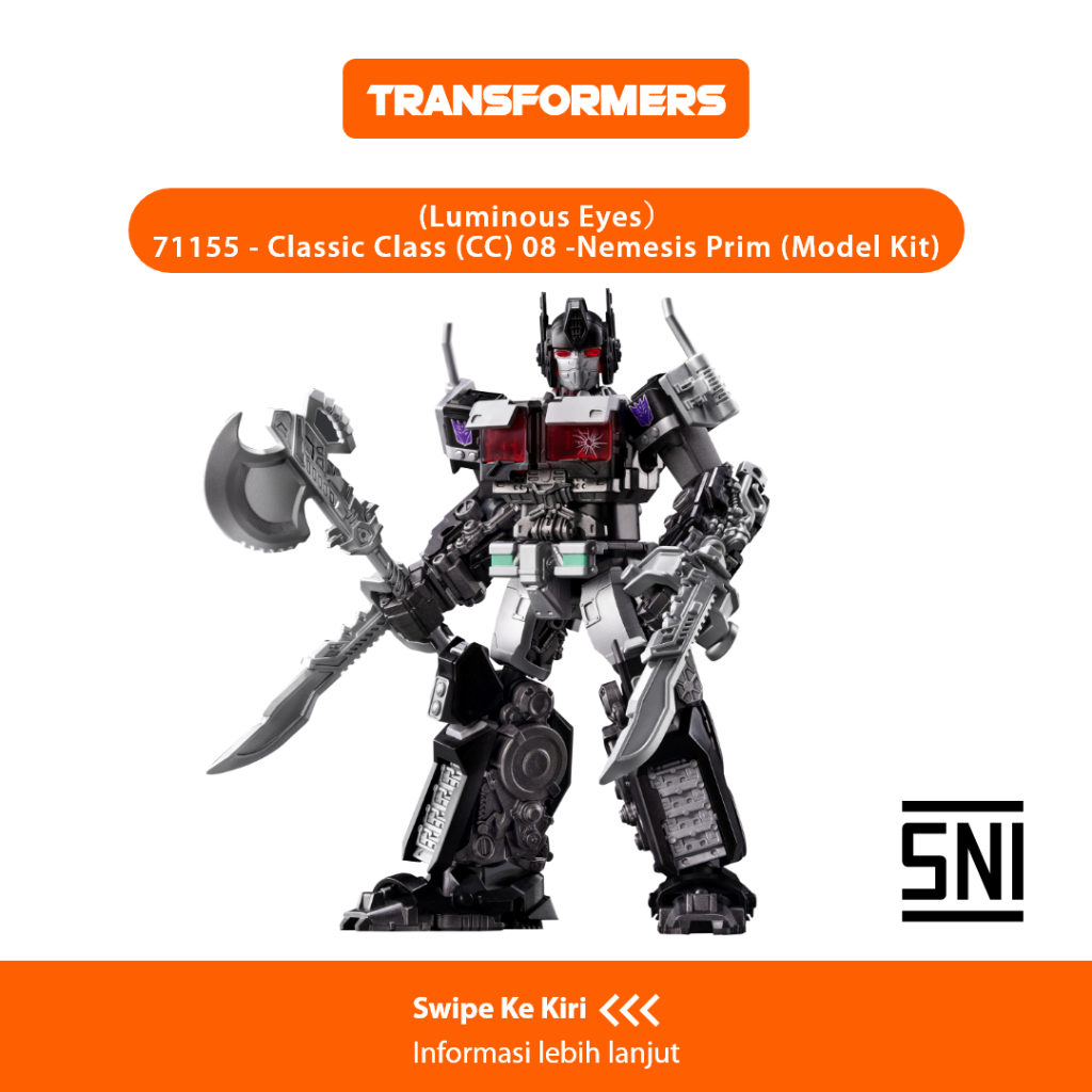 Jual BLOKEES Transformers Nemesis Prime (Luminous Eyes) Model Kit Gacha Figure Classic Class 08 ...
