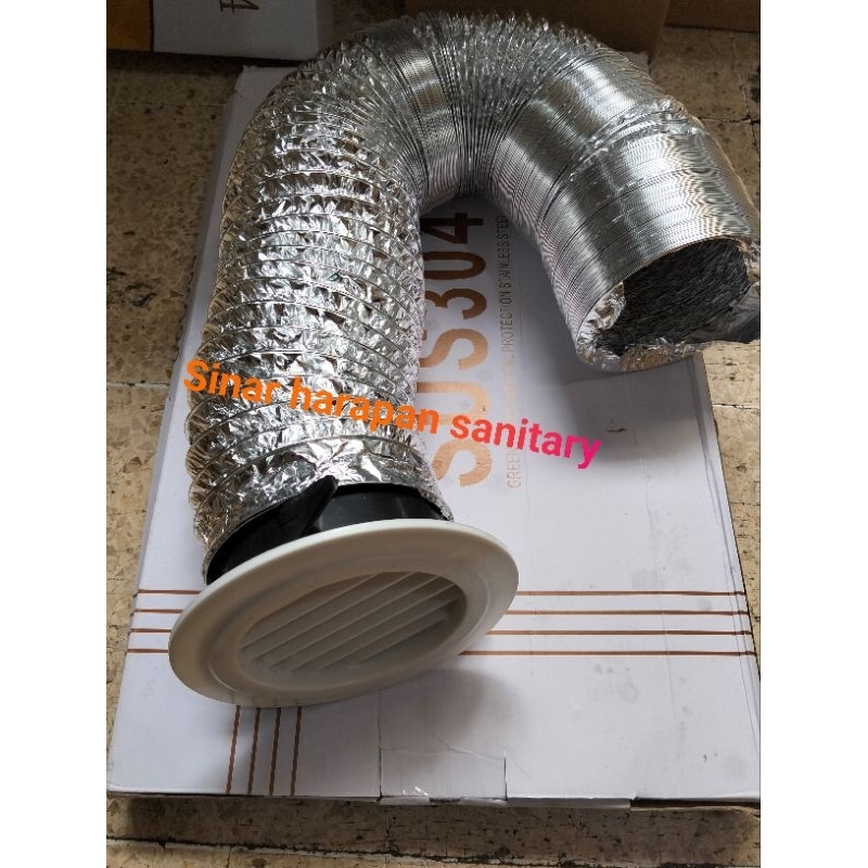 Jual Paket flexible cerobong 5inch satu set / Cerobong alumunium 5inch ...