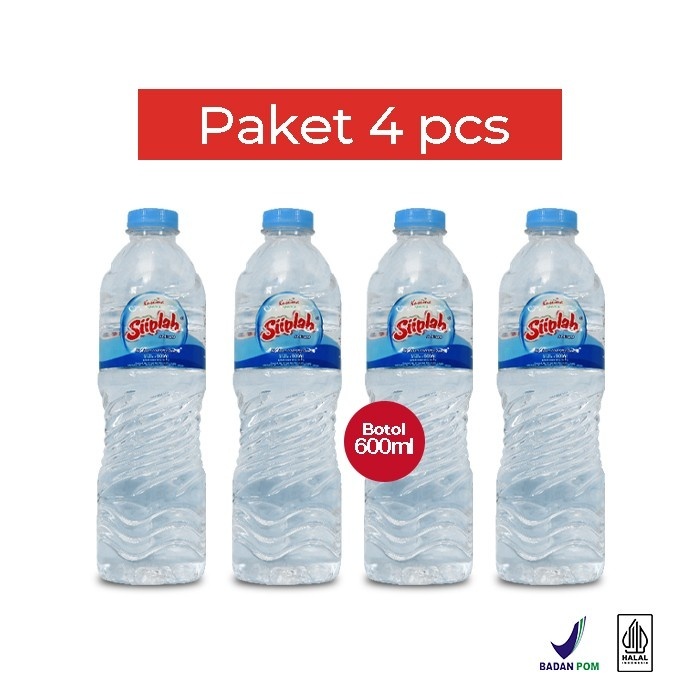 Jual Siiplah Air Mineral Botol 600ml - Paket 4 Botol | Shopee Indonesia